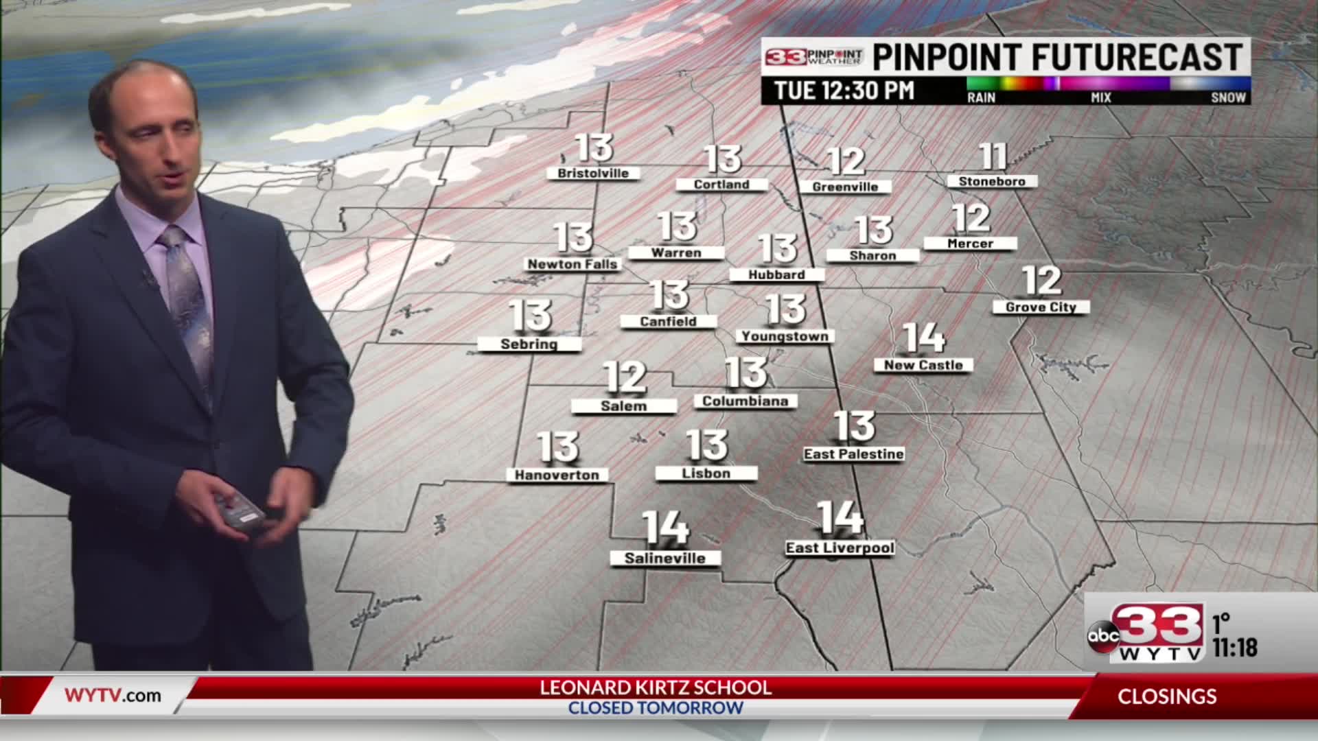 Snow returns Tuesday with even colder air – WYTV
