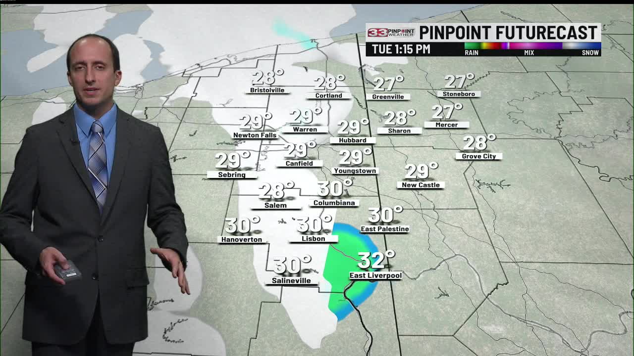 Light snow returns Tuesday; more impactful weather Wednesday – WYTV