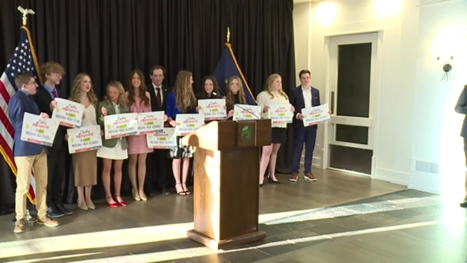 Indiana Gov. Mike Braun, Turning Point USA unveil proclamation ...